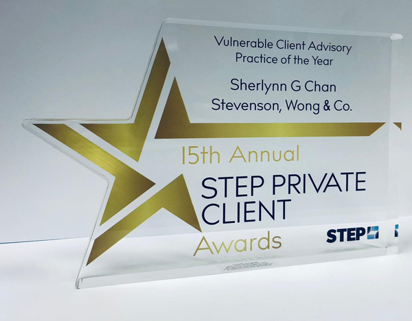 Ms. Sherlynn G. Chan, Partner of Stevenson, Wong & Co. Wins STEP ...